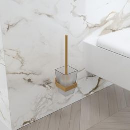 Villeroy & Boch Villeroy und Boch Elements Striking Toilettenb&uuml;rstengarnitur TVA15201700076 94x340x118mm, Glas satiniert, mit WC-B&uuml;rste, brushed gold