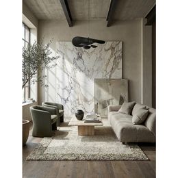 Wollteppich uni Gr&uuml;n-Natur 80 x 150 cm - MOAT KADIMA DESIGN