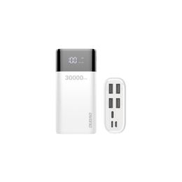 K8s+ Powerbank 30000 mAh 3x USB LED-Lampe USB-C Wei&szlig;