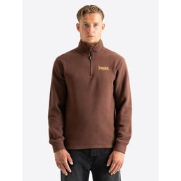 Lonsdale Herren Sweatshirt mit Viertelrei&szlig;verschluss normale Passform LOSTOCK