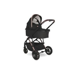 Lorelli Kombikinderwagen Aria 2 in 1, Babywanne, Sportsitz umkehrbar, faltbar schwarz