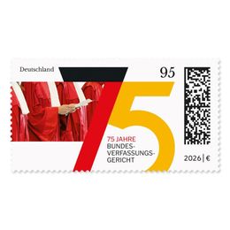 75 Jahre Bundesverfassungsgericht, Briefmarke zu 0,95 &euro;, 10er-Bogen