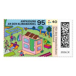 Anpassung an den Klimawandel, Briefmarke zu 0,95 + 0,40 EUR, 10er-Bogen