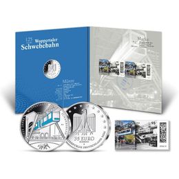 Numisfolder M&uuml;nze & Marke "125 Jahre Wuppertaler Schwebebahn"