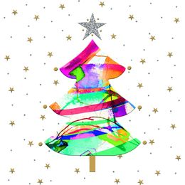 Servietten GLITTER Tree