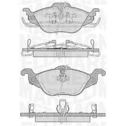 MAGNETI MARELLI Bremsbelagsatz, Scheibenbremse 363916060355 f&uuml;r Opel