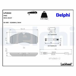 DELPHI Bremsbelagsatz, Scheibenbremse lp2042 f&uuml;r BEIJING BENZ (BBDC) Mercedes