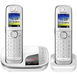 Panasonic Schnurloses Telefon-Set mit Anrufbeantworter KX-TGJ322GW wei&szlig;