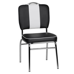 Wohnling Esszimmerstuhl American Diner WL1.716 schwarz/wei&szlig;