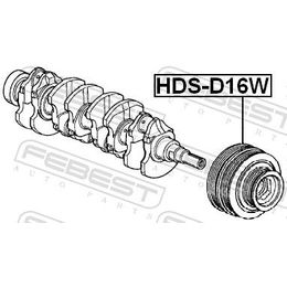 FEBEST Riemenscheibe, Kurbelwelle hdsd16w f&uuml;r HONDA