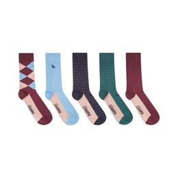 Sch&ouml;ffel Country 5er-Set Socken Pattern Blau/Gr&uuml;n/Rot (Gr&ouml;&szlig;e: )