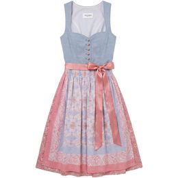 FELICITAS Midi-Dirndl Dasha Bleu/Rosa (Gr&ouml;&szlig;e: 36)