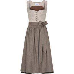 FELICITAS Midi-Dirndl Dasha Beige/Braun (Gr&ouml;&szlig;e: 34)