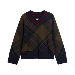 Barbour V-Pullover Shae Knitted Jumper Shadow Classic Tartan (Gr&ouml;&szlig;e: 8)