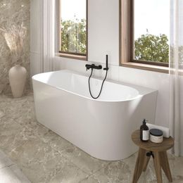 Villeroy & Boch Villeroy & Boch Somera Vorwand-Badewanne, mit Sch&uuml;rze, mit rundem &Uuml;berlauf L: 180 B: 80 cm, UBQ180SOM9CS00V-01,