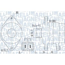 MAGNETI MARELLI Generator 063732128010 f&uuml;r HYUNDAI