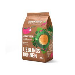 EDUSCHO Lieblingsbohnen Aromatisch - 8 x 750 g Ganze Bohne - Intensit&auml;t: 3/5
