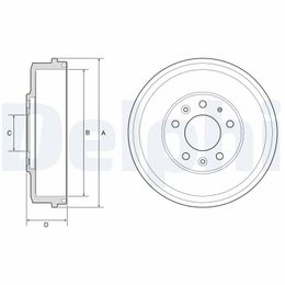 DELPHI Bremstrommel bf578 f&uuml;r MAZDA