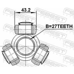 FEBEST Tripodestern, Antriebswelle 0116mcv30 f&uuml;r BMW TOYOTA