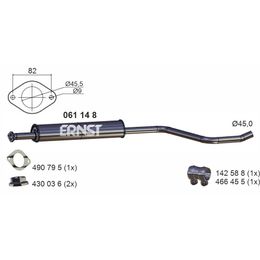Ernst Mittelschalld&auml;mpfer 061148 f&uuml;r Opel GM