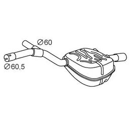 VEGAZ Endschalld&auml;mpfer fs719 f&uuml;r Ford