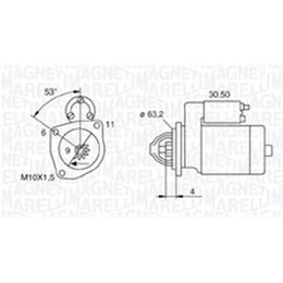 MAGNETI MARELLI Starter 063721057010 f&uuml;r Volvo NISSAN Peugeot RENAULT