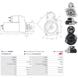 AS-PL Starter s0044pr f&uuml;r BMW