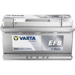 Varta Starterbatterie DYNAMIC EFB 12 V, 95 Ah, 850 A 595500085k262 12V 68Ah 850A f&uuml;r Fiat RENAULT Audi