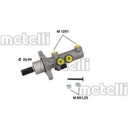 METELLI Hauptbremszylinder 051277 f&uuml;r VW