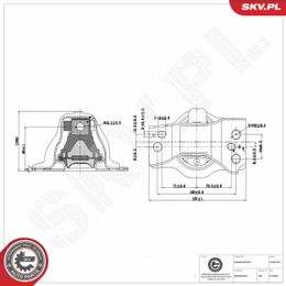 ESEN SKV Lagerung, Motor 75skv373 rechts f&uuml;r MAHINDRA RENAULT