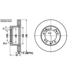 ATE Bremsscheibe 24012101121 bel&uuml;ftet 282mm 20mm f&uuml;r Porsche