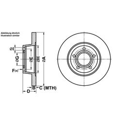 ATE Bremsscheibe PowerDisc 24031301811 voll 280mm 13mm f&uuml;r VAG