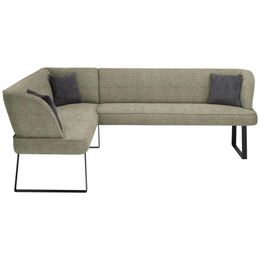 Novel Eckbank, Hellgr&uuml;n, Metall, 4-Sitzer, Eckteil, L-Form, 223x189 cm, Stoffauswahl, seitenverkehrt erh&auml;ltlich, mit R&uuml;ckenlehne, in verschiedenen Gr&ouml;&szlig;en erh&auml;ltlich, Esszimmer, B&auml;nke, Eckb&auml;nke
