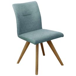Linea Natura Stuhl, Eiche, Jadegr&uuml;n, Holz, Textil, Wildeiche, vollmassiv, eckig, 51.5x87.5x63 cm, Stoffauswahl, Esszimmer, St&uuml;hle, Esszimmerst&uuml;hle, Vierfu&szlig;st&uuml;hle