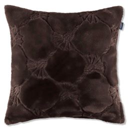 JOOP! Kissenbezug J! Cozy Cornflower umbra, Braun, Textil, Uni, 50x50 cm, hochwertige Qualit&auml;t, Wohntextilien, Bez&uuml;ge, Kissenbez&uuml;ge