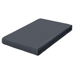 Schlafgut Topper-Spannbetttuch Pure, Dunkelgrau, Textil, 90-100x190-220 cm, Textiles Vertrauen - Oeko-Tex&reg;, Hohenstein, AZO-frei, Oeko-Tex&reg; Made IN Green, b&uuml;gelfrei, weich und anschmiegsam, perfekter Sitz, Schlaftextilien, Bettw&auml;sche, Bettlaken, Topper-Bez&uuml;ge