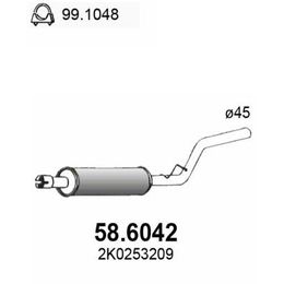 Asso Mittelschalld&auml;mpfer 586042 f&uuml;r VW