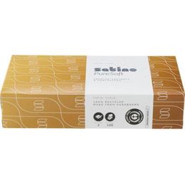 satino Kosmetikt&uuml;cher PureSoft, 2-lagig, mit Pr&auml;gung, L 208 x B 203 mm, 100 % Recycling-Karton, soft beige, 100 St&uuml;ck