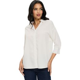 Damen Longbluse mit Falte im R&uuml;ckteil wei&szlig;, Gr&ouml;&szlig;e 38