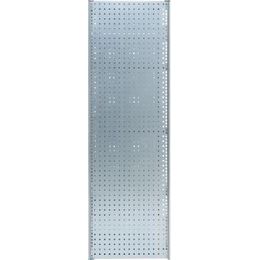 Lochblechwand f&uuml;r Grundregal/Anbauregal ORDO Industry, multifunktional, Quadratlochung 10-38 mm, magnethaftend, B 400 x T 1,5 x H 2000 mm, Stahl, verzinkt