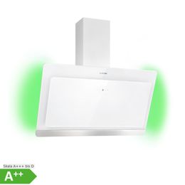 Klarstein Aurora Eco 90 Dunstabzugshaube 584 m&sup3;/h 90cm kopffrei Ambientelicht Wei&szlig;