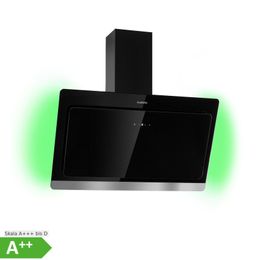 Klarstein Aurora Eco 90 Dunstabzugshaube 585 m&sup3;/h 90cm kopffrei Ambientelicht Schwarz