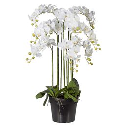 Kunstblume, Wei&szlig;, Kunststoff, 110 cm, inkl. Topf, Dekoration, Kunstblumen