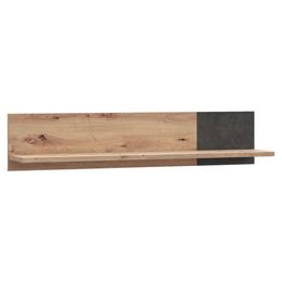 CARRYHOME Wandboard, Eiche Artisan, Dunkelgrau, Holzwerkstoff, 120x25x23 cm, K&uuml;chen, K&uuml;chenm&ouml;bel, K&uuml;chenregale