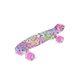 Byox Kinder Skateboard Stars 22 Zoll LED, 85A PU Rollen, ABEC 7, bis 85 kg pink
