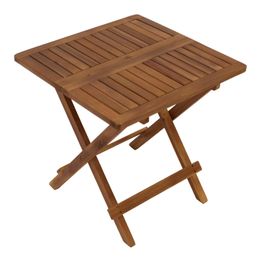DEGAMO Klapp - Beistelltisch FLORENCIA 50x50cm, Akazienholz ge&ouml;lt