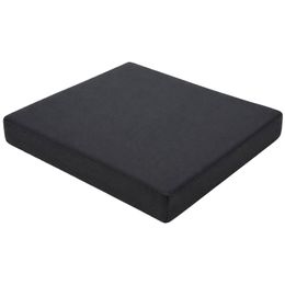 CLP Sitzkissen f&uuml;r Gartenstuhl Lotta, Stuhlauflage quadratisch mit 5 cm Polster, 600D Oxford Gewebe und Rei&szlig;verschluss, 51x43 cm Sitzfl&auml;chen