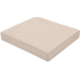 CLP Sitzkissen f&uuml;r Gartenstuhl Lotta, Stuhlauflage quadratisch mit 5 cm Polster, 600D Oxford Gewebe und Rei&szlig;verschluss, 51x43 cm Sitzfl&auml;chen