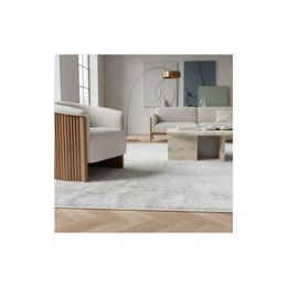 KADIMA DESIGN Teppich Kurzflor Waschbar ISAR in Wei&szlig;, einfarbig, 80 x 150 cm
