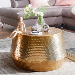 FineBuy Couchtisch &Oslash; 60 cm Aluminium Beistelltisch Sofatisch Wohnzimmertisch Alu